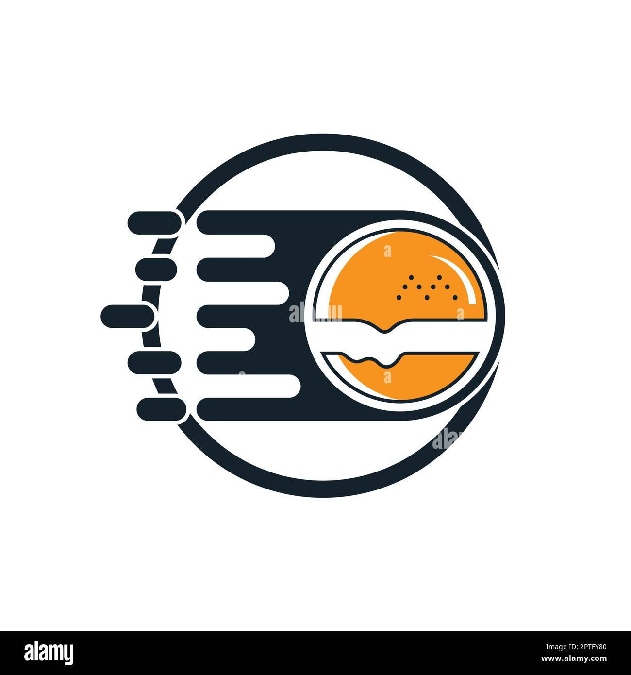 Burger delivery service vector logo design template. Fast burger logo ...