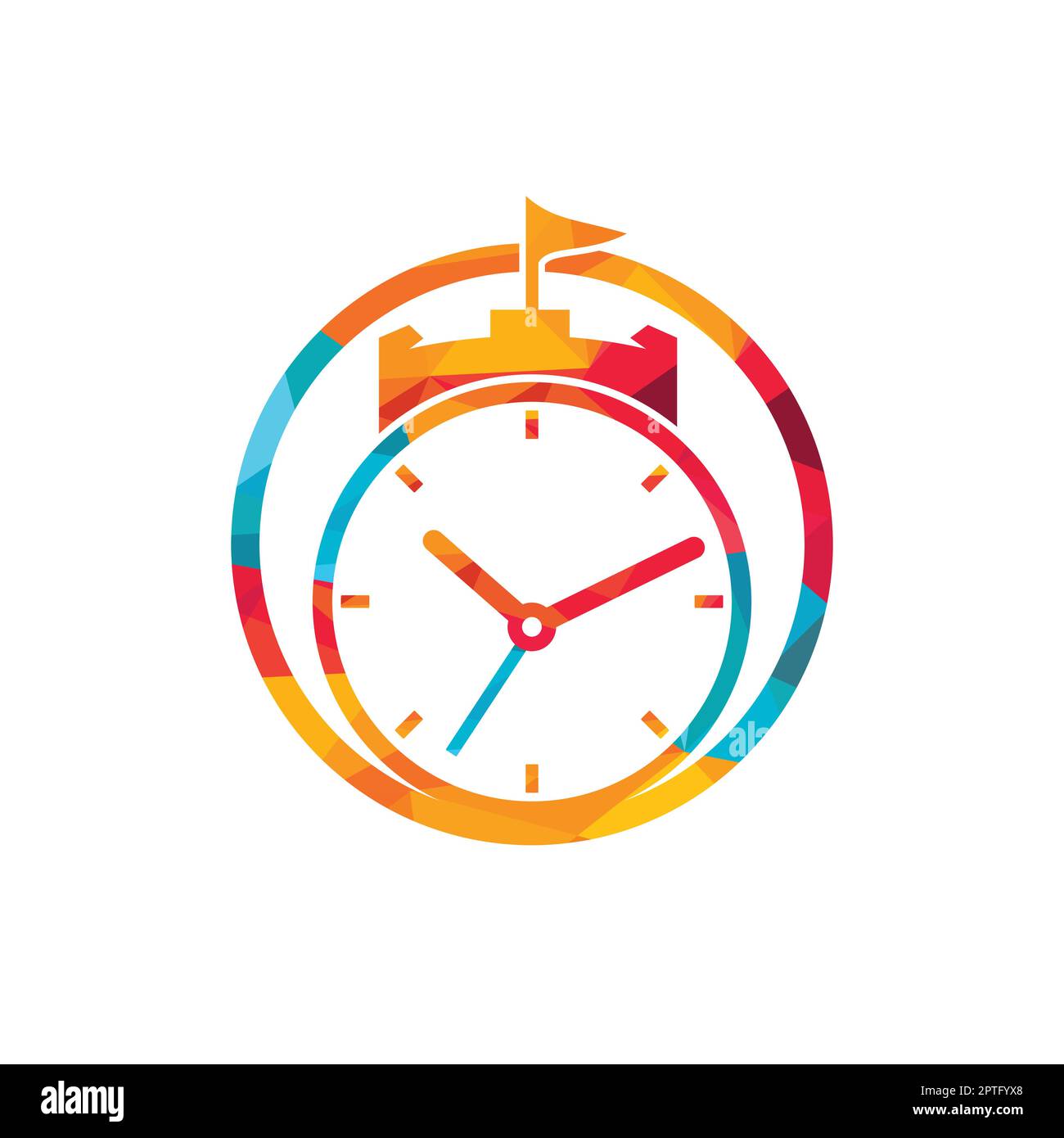 Clock castle vector logo design Stock Vector Image & Art - Alamy
