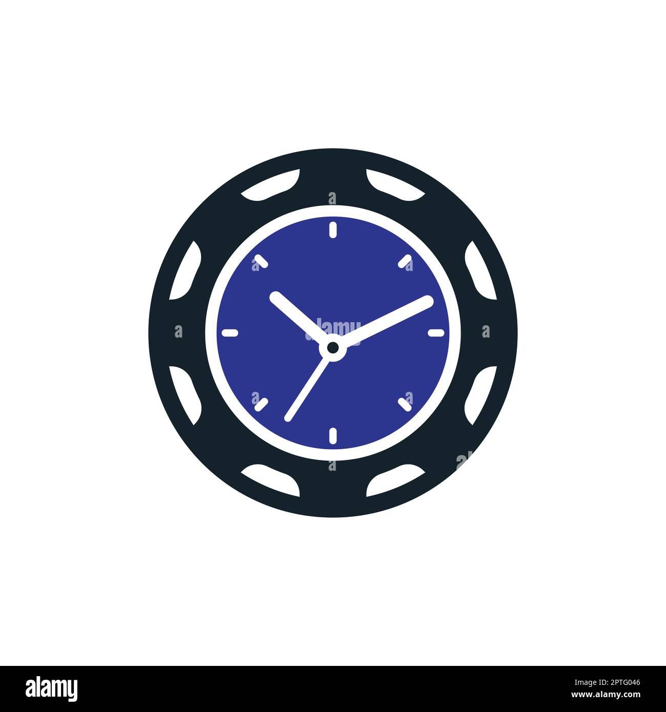 Service time vector logo design. Gear and analog clock icon vector ...