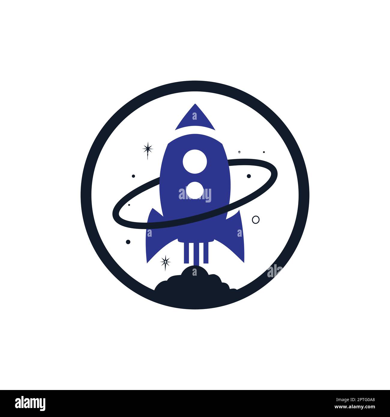 Rocket planet vector logo design template. Rocket and universe logo ...