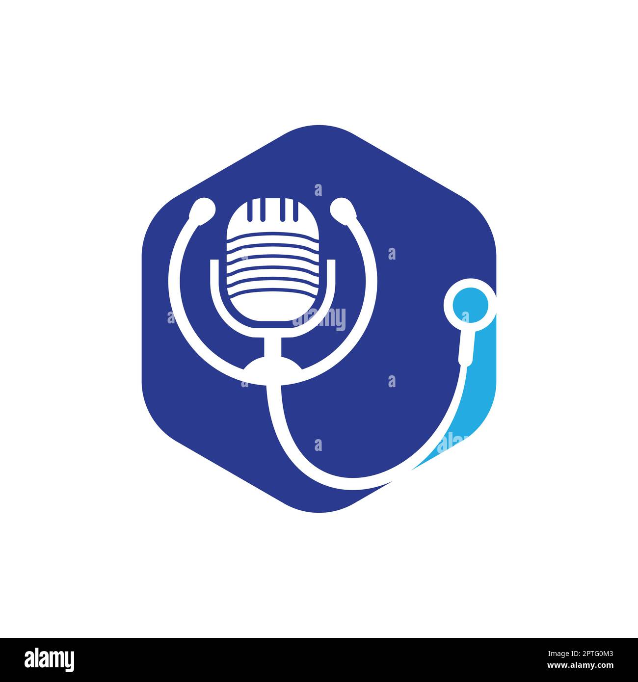 Doctor podcast vector logo design. Stethoscope and microphone ...