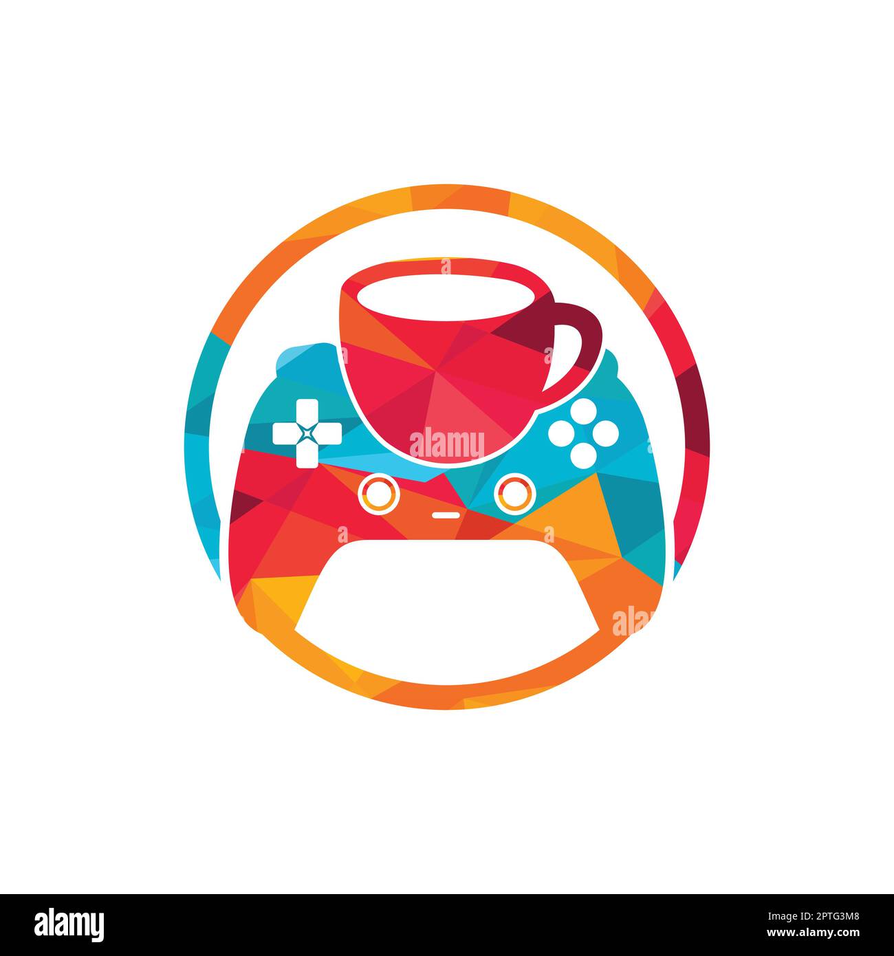 Gamer cafe vector logo design template Stock Vector Image & Art - Alamy