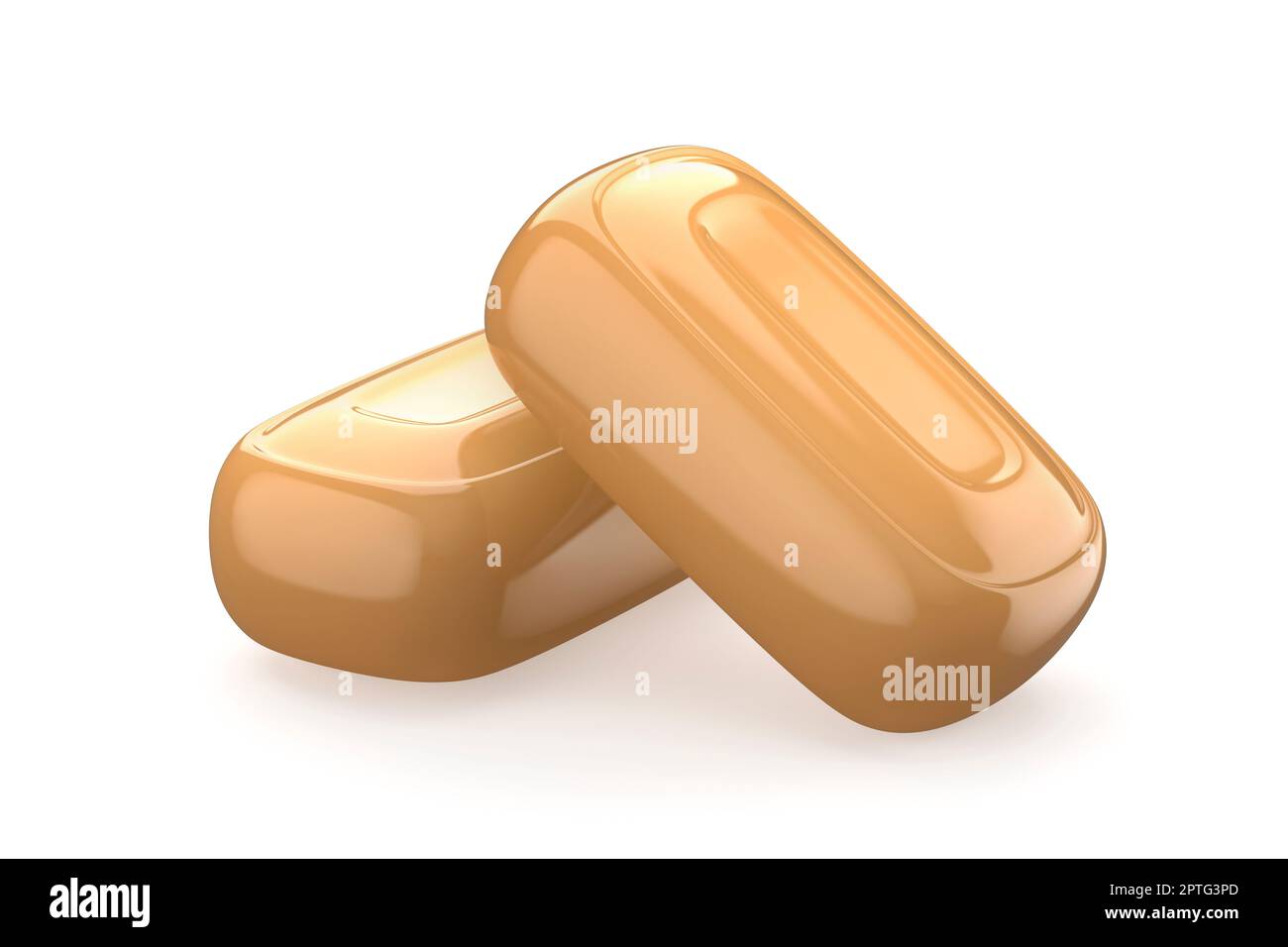 Caramel hard candies on white background Stock Photo - Alamy