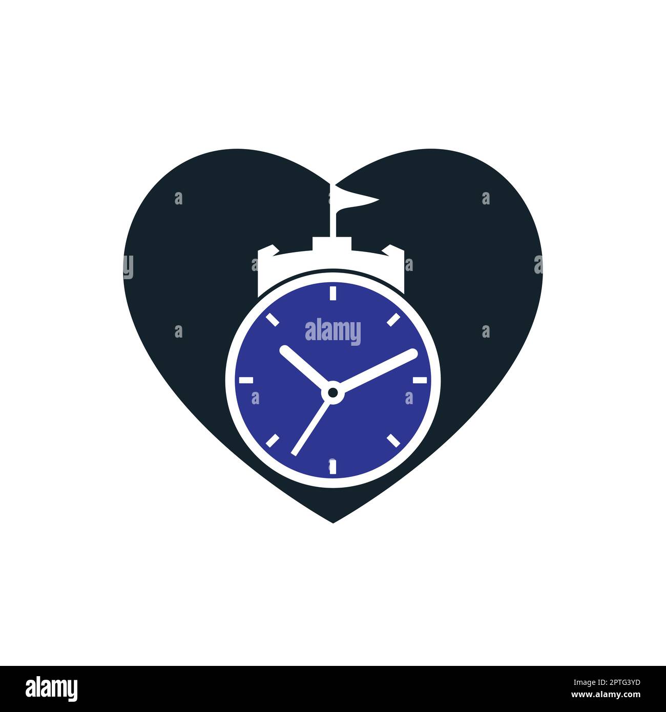 Clock castle vector logo design Stock Vector Image & Art - Alamy