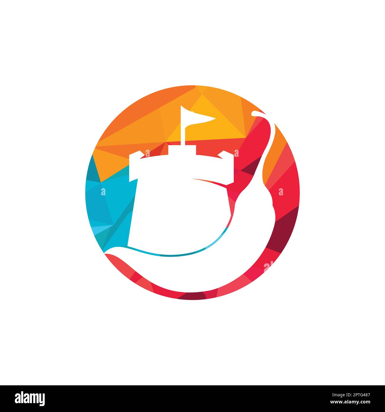 Strong chili vector logo design concept. Chili with fort icon logo ...