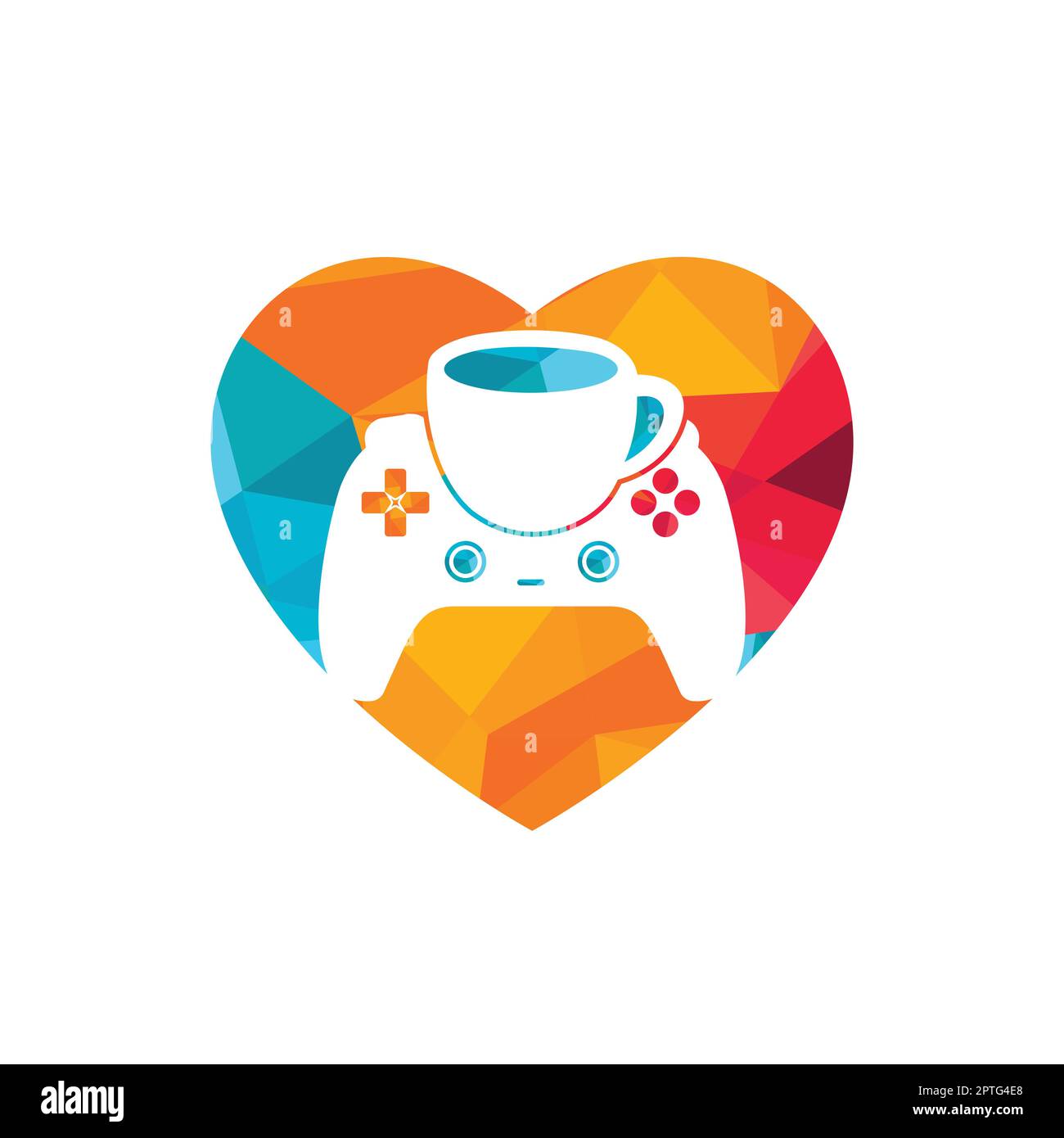 Gamer cafe vector logo design template Stock Vector Image & Art - Alamy