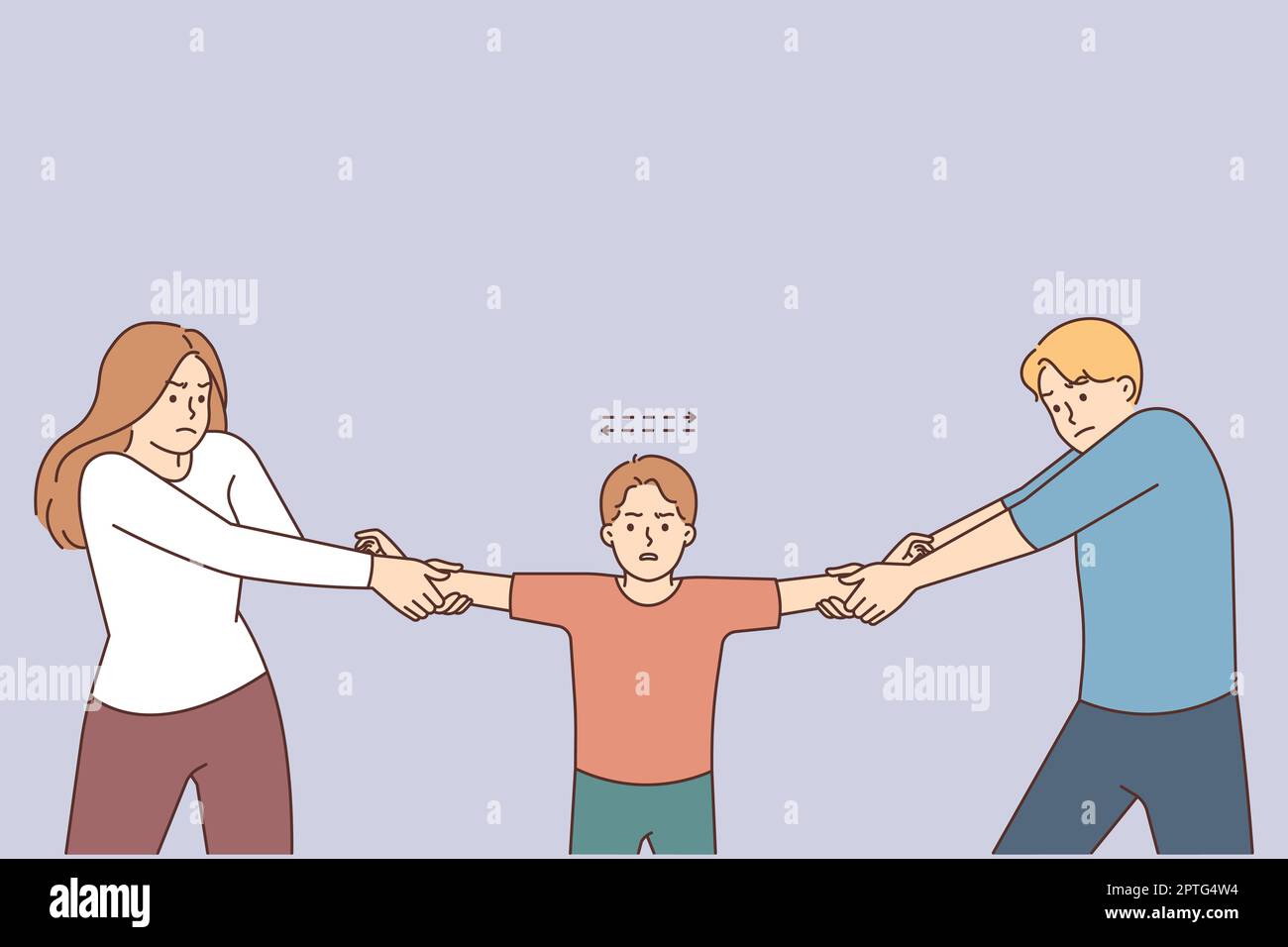 Furious parents tear unhappy boy share kid after separation or breakup ...