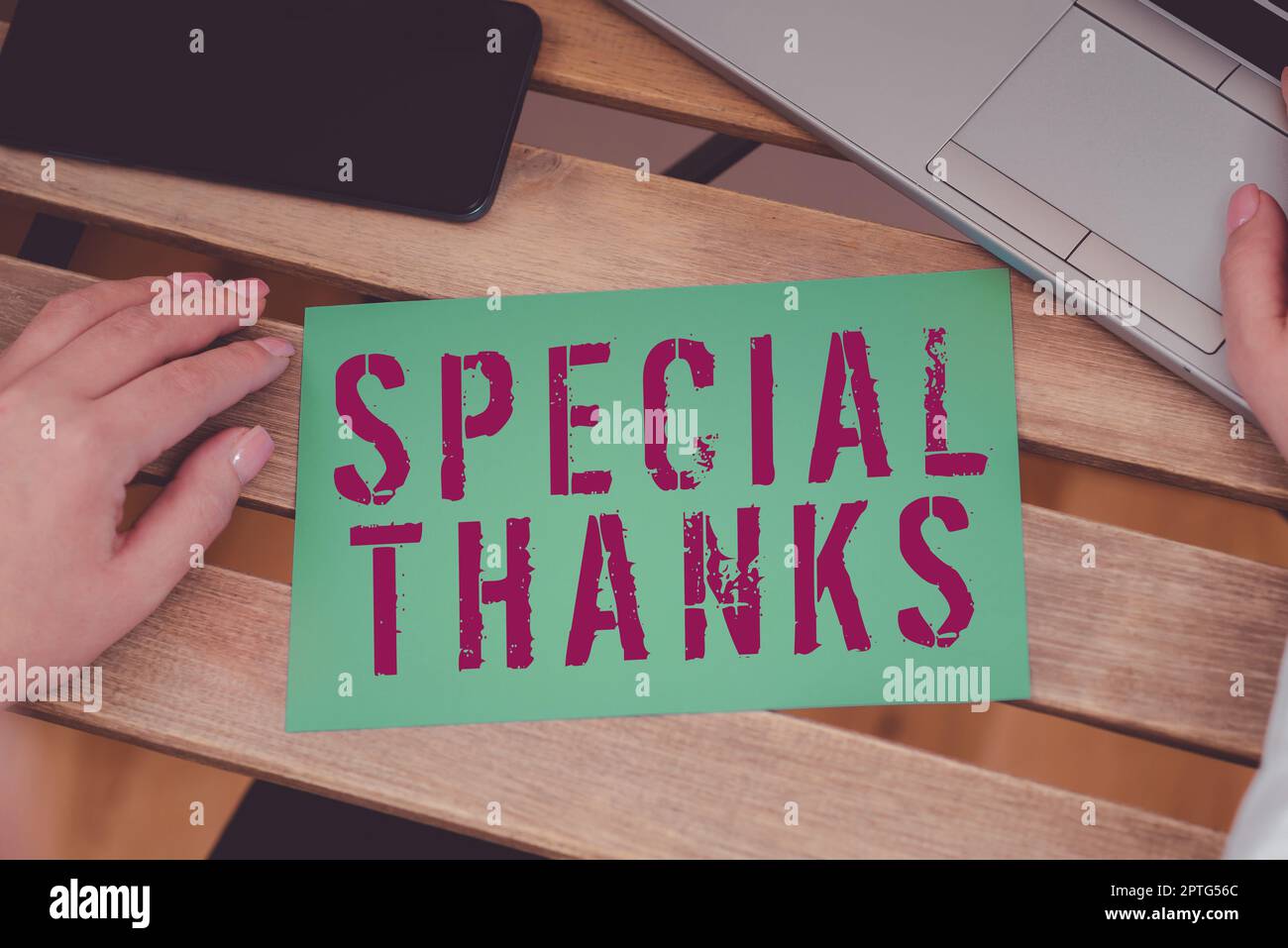 Hand writing sign Special Thanks, Word Written on appreciating ...