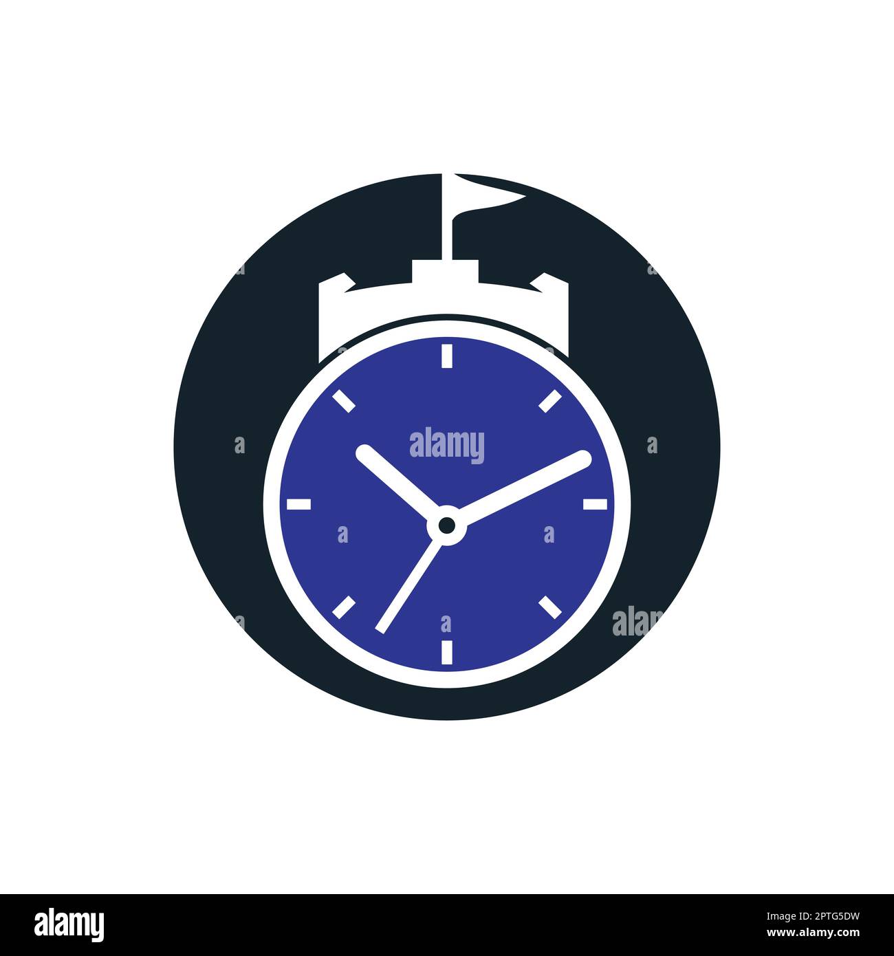 Clock castle vector logo design Stock Vector Image & Art - Alamy