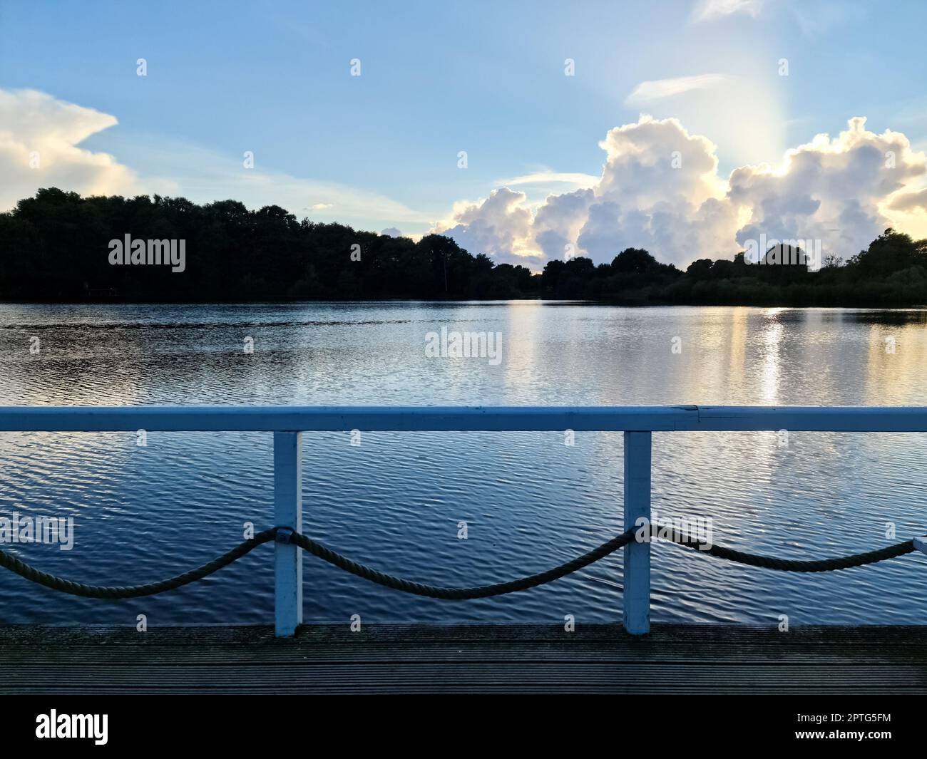 Beautiful landscape at a lake with a reflective water surface Stock ...