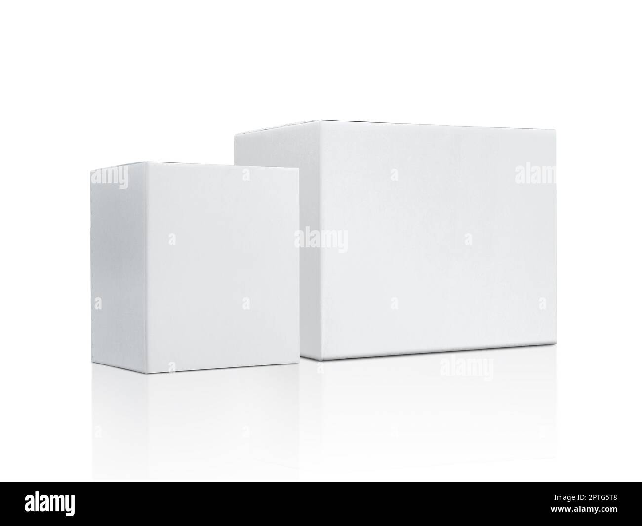 Blank package Box. Isolated on white background Stock Photo - Alamy