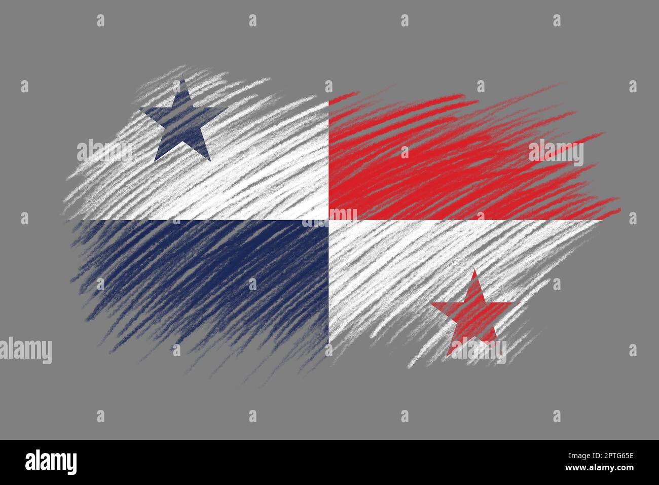 3D Flag of Panama on vintage style brush background Stock Photo - Alamy