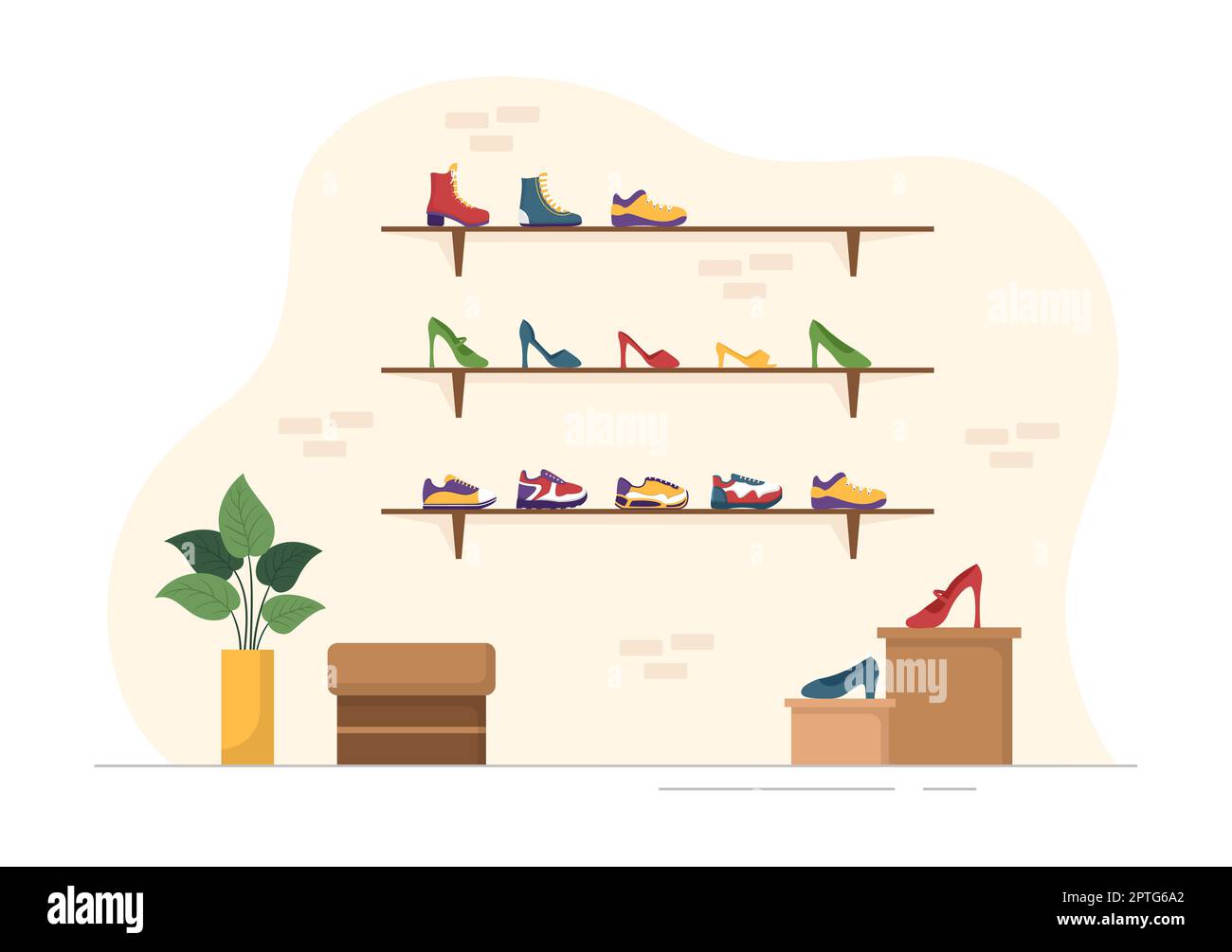 Shoe Store with New Collection Men or Women Various Models or Colors of ...