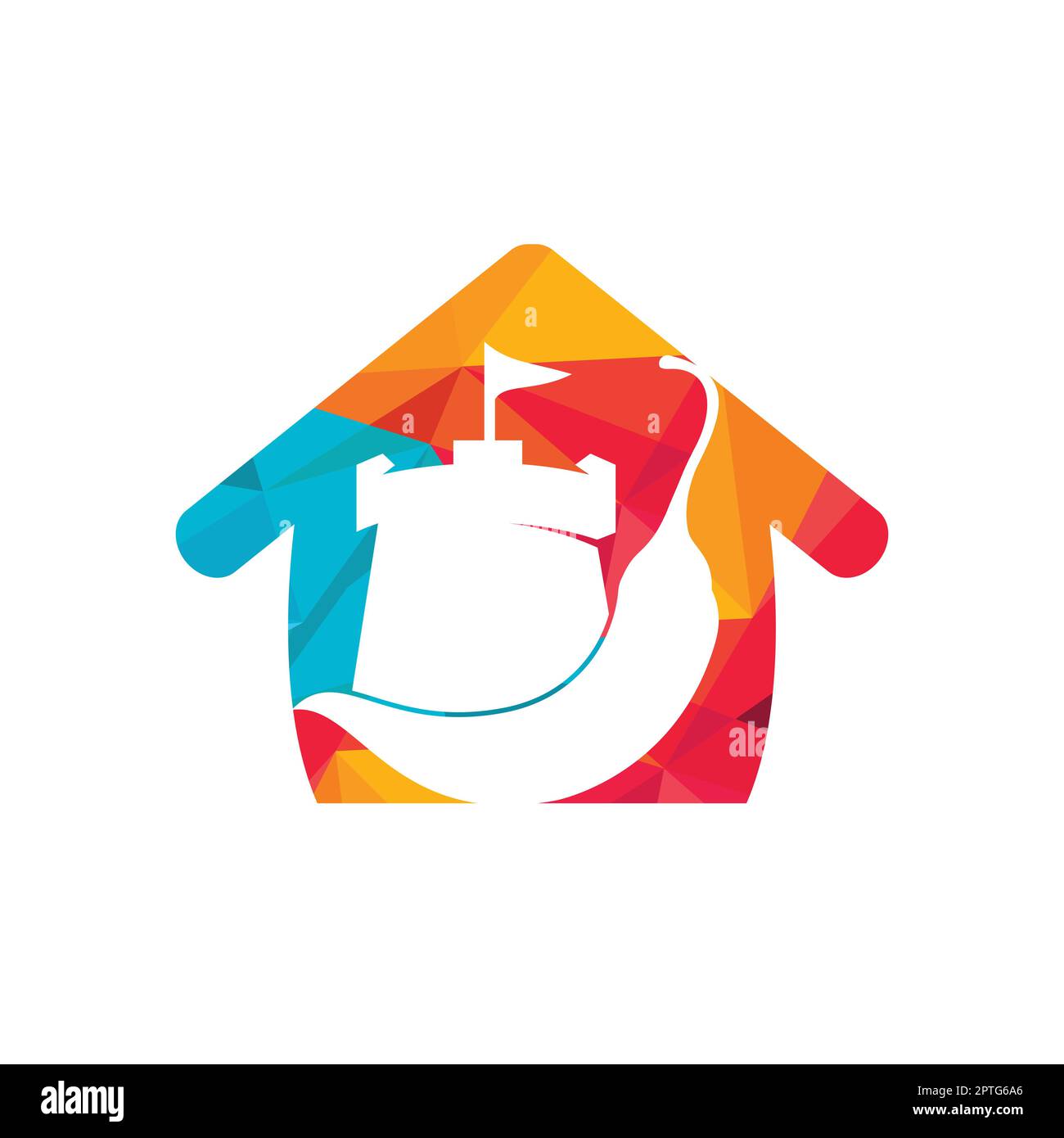 Strong chili vector logo design concept. Chili with fort icon logo ...