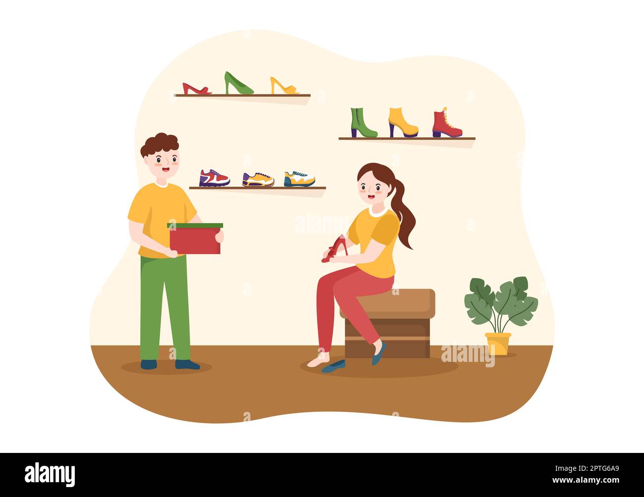 Buying Shoes Clipart