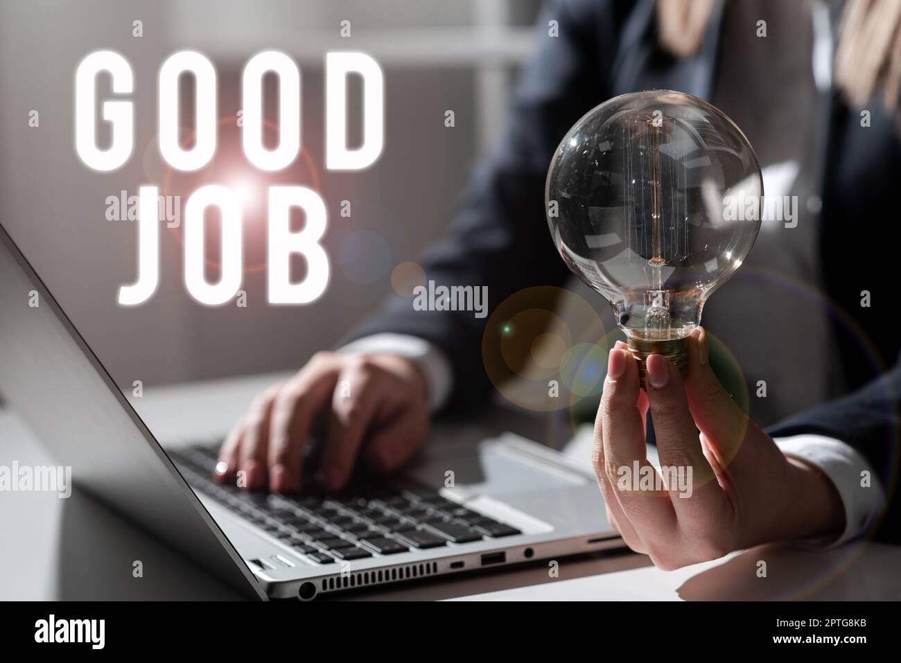 Text caption presenting Good Job, Conceptual photo encourage someone ...