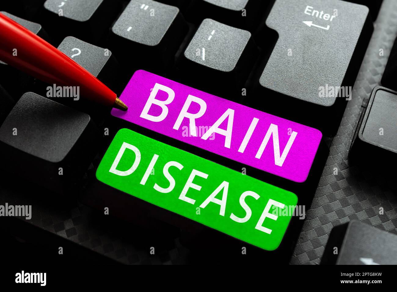 Text sign showing Brain Disease, Word Written on a neurological ...