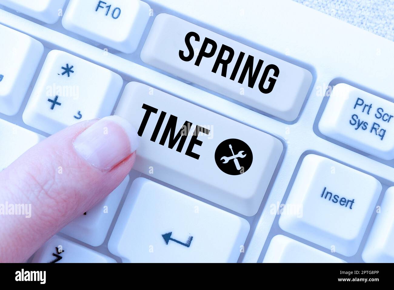 Conceptual caption Spring Time, Concept meaning temperate season of the ...