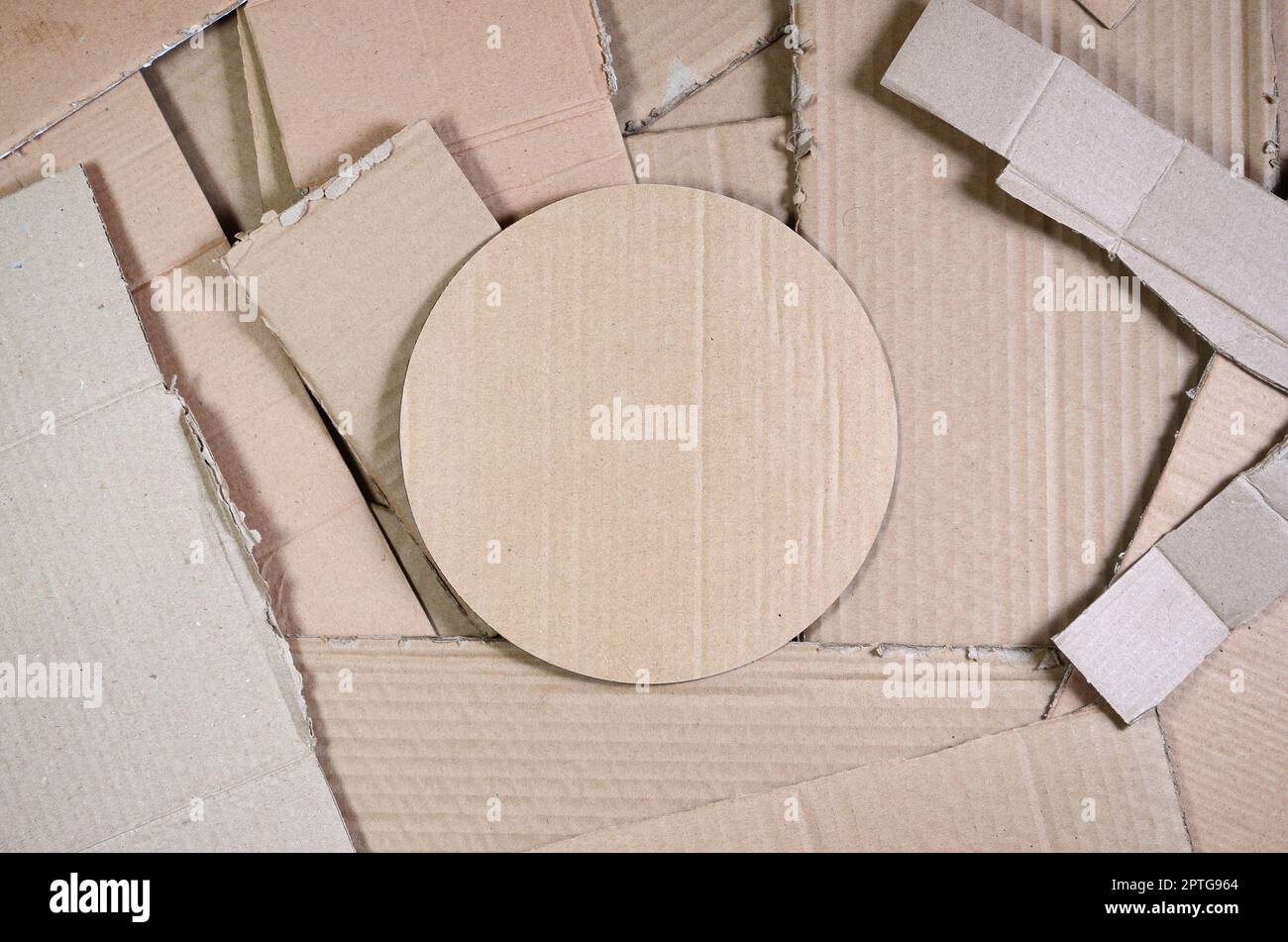 Background image with a lot of beige cardboard paper, which is used to ...