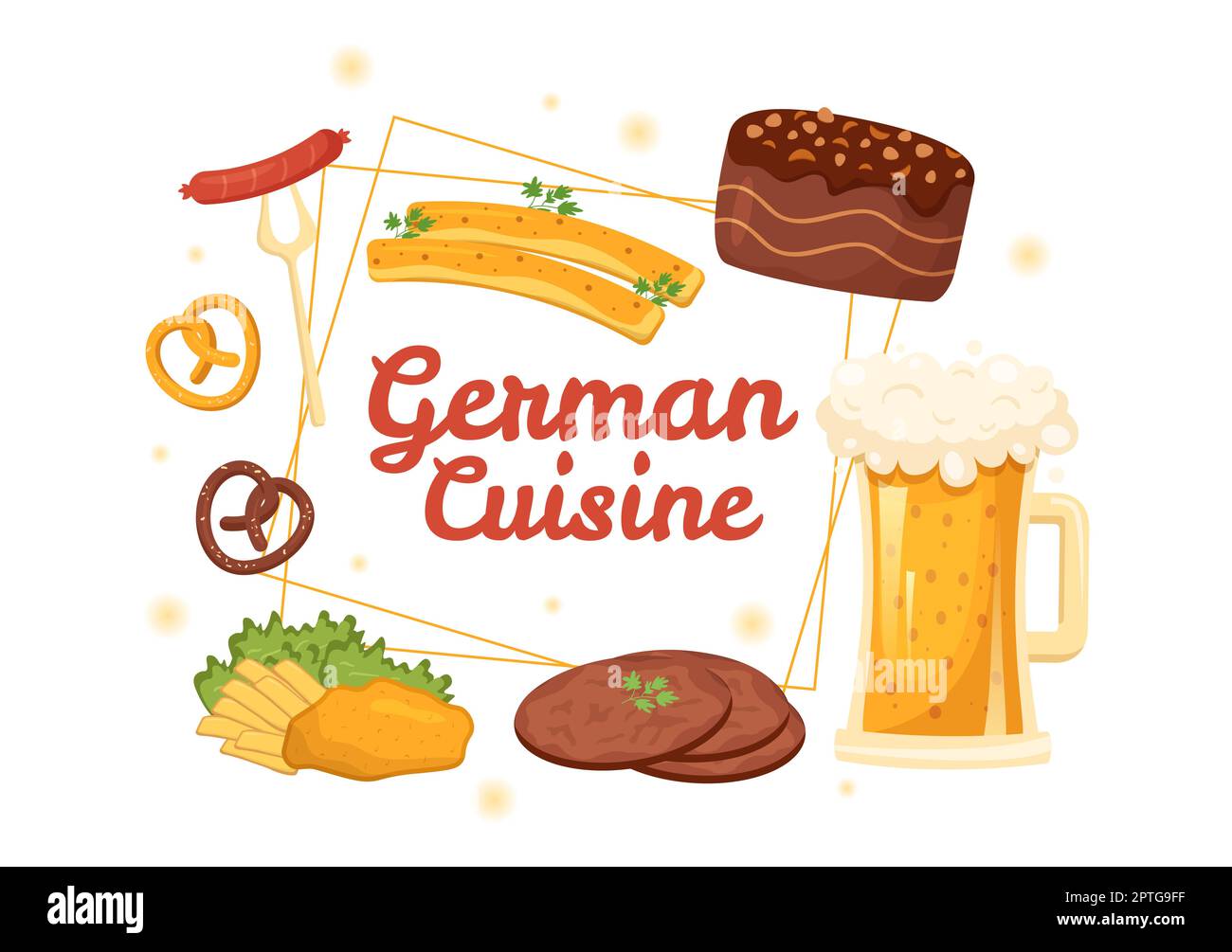 German Food Restaurant with Collection of Delicious Cuisine Traditional ...