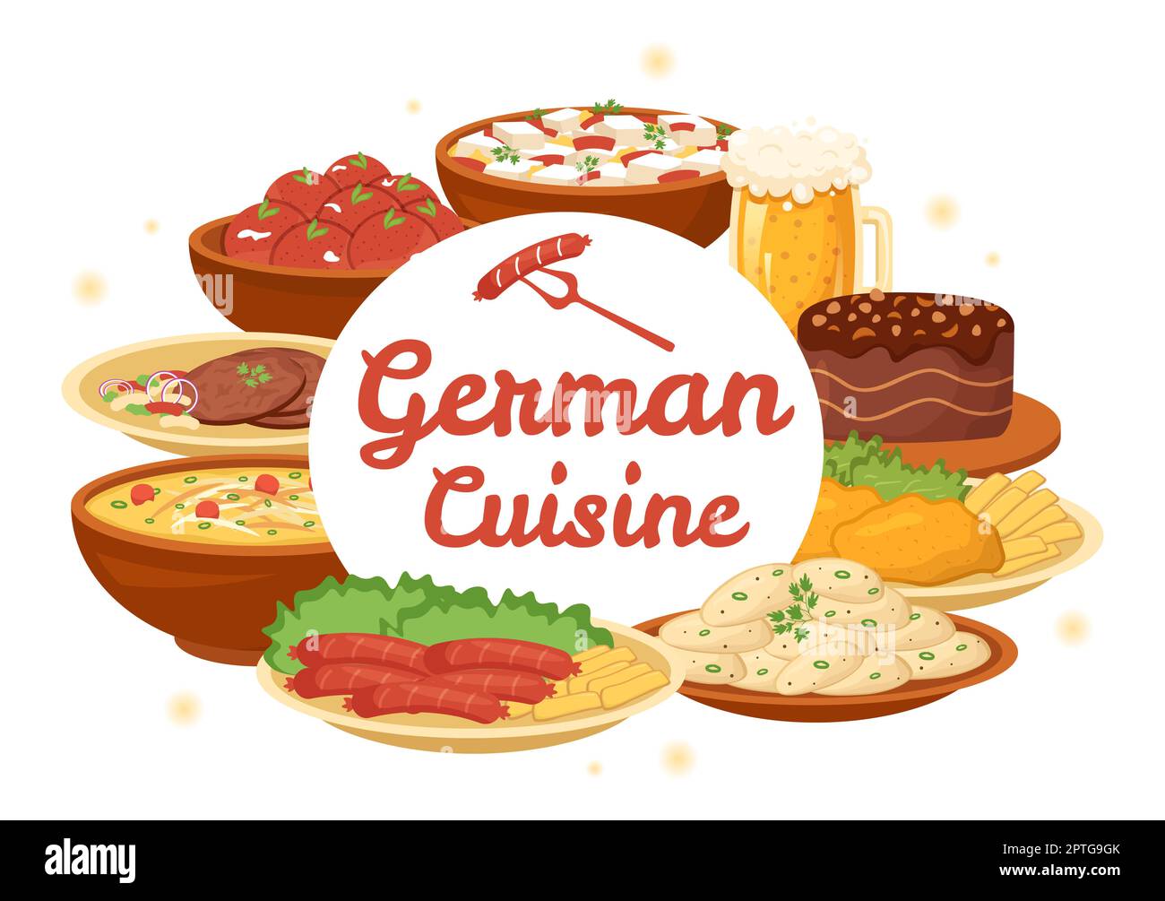 German Food Restaurant with Collection of Delicious Cuisine Traditional ...