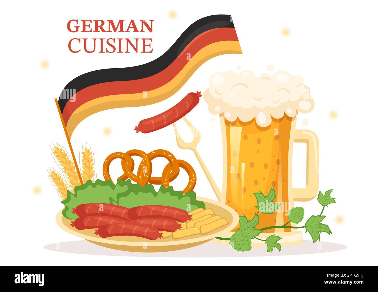 German Food Restaurant with Collection of Delicious Cuisine Traditional ...