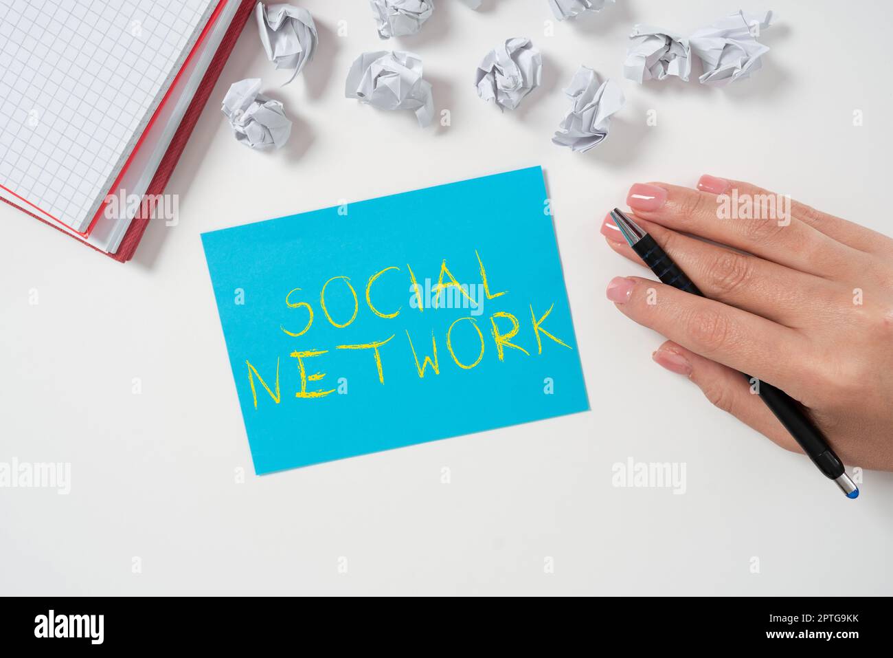 Sign displaying Social Network, Concept meaning a framework of ...