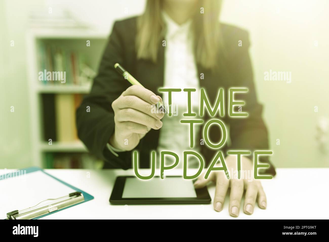 Text caption presenting Time To Update, Business showcase System software update for enhancement ...