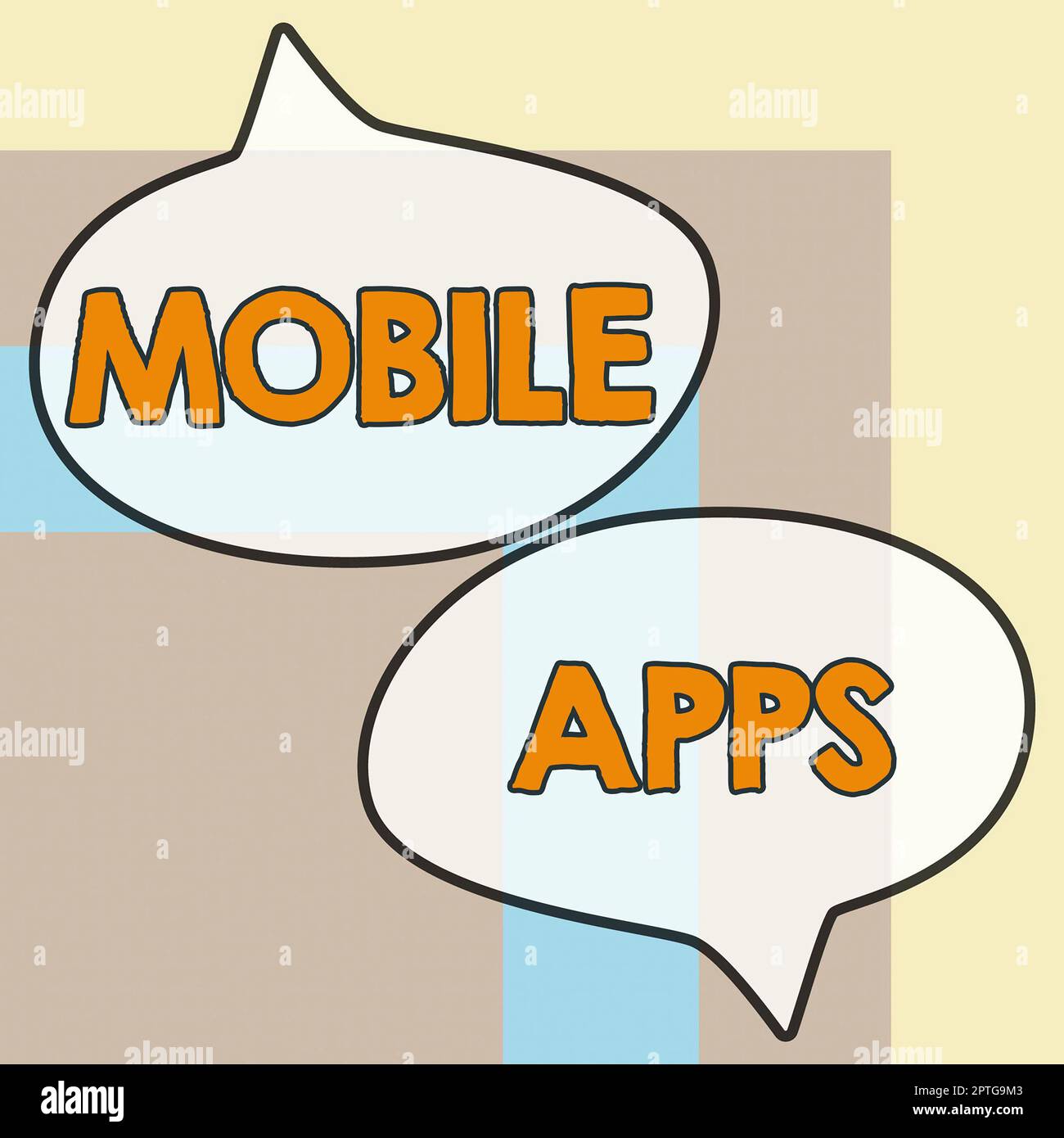Text caption presenting Mobile Apps, Internet Concept a software ...