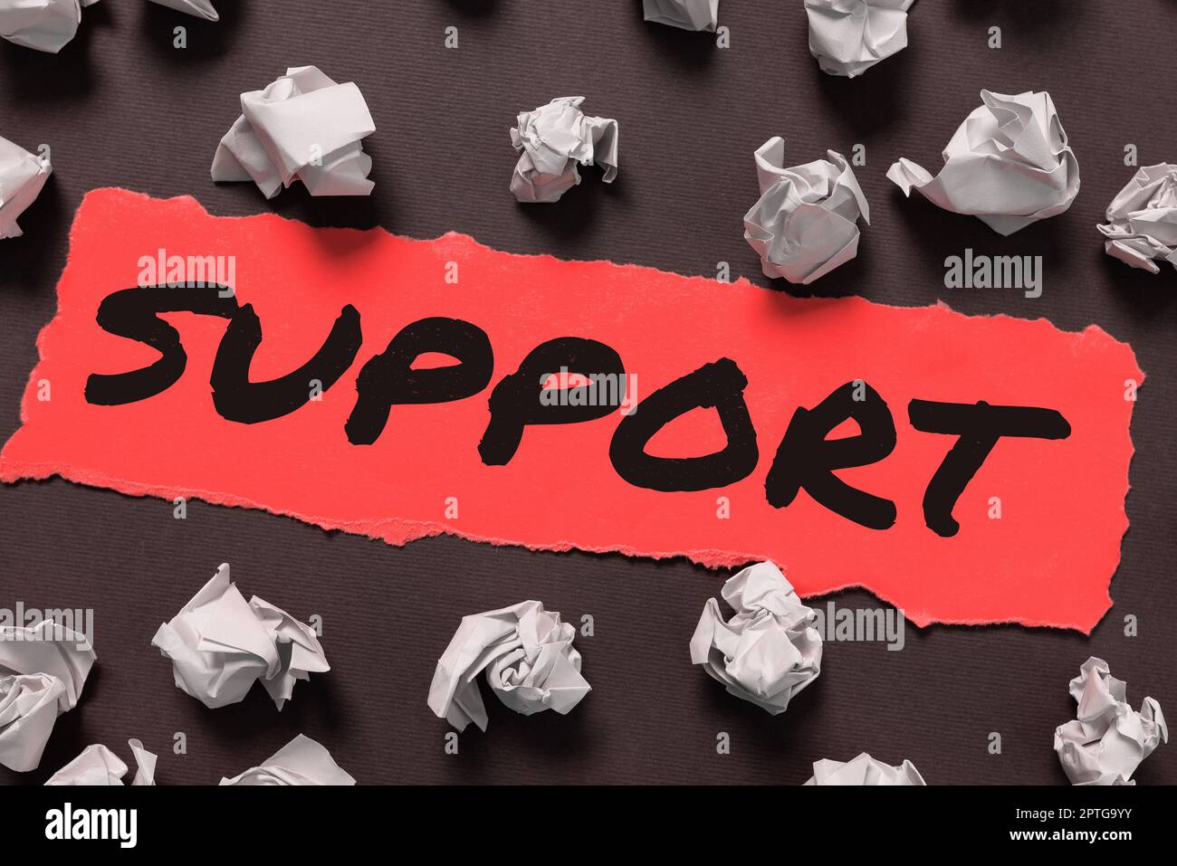 Text caption presenting Support, Concept meaning thing that bears the ...