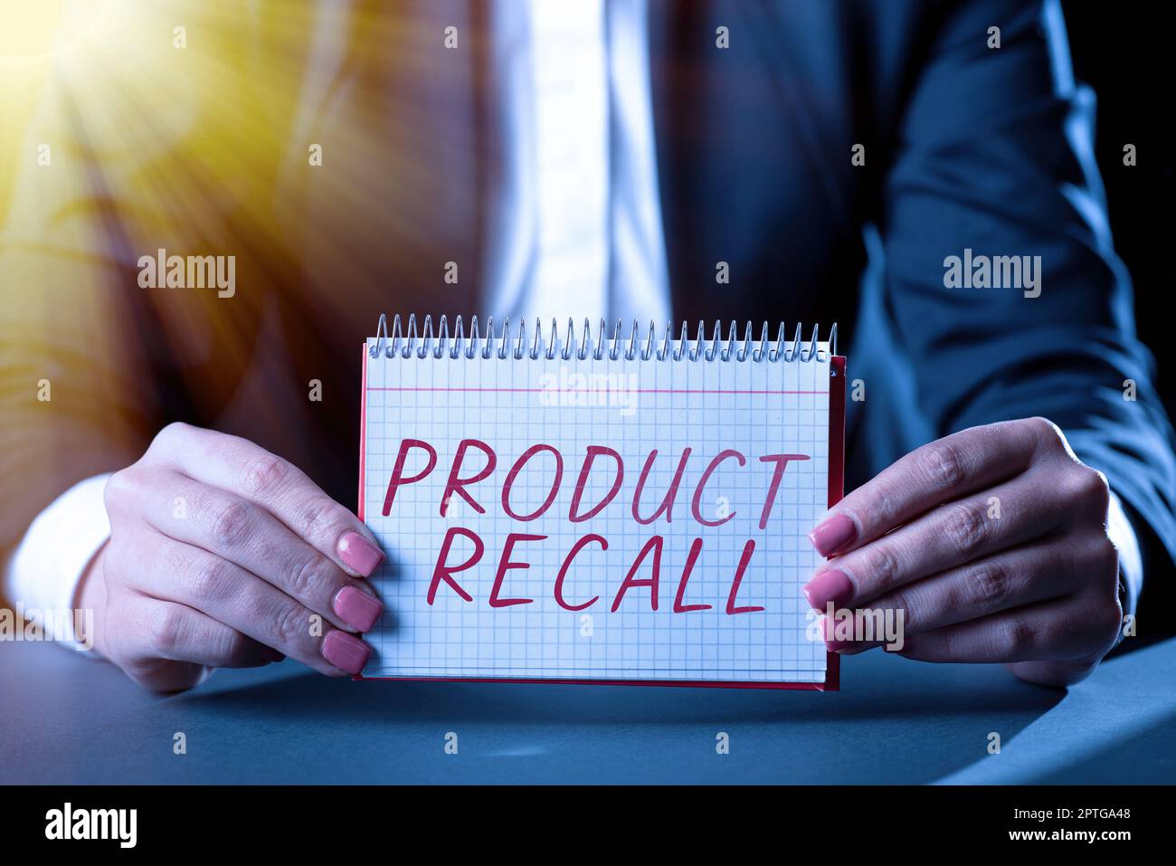 Handwriting text Product Recall, Business overview request to return ... Handwriting text Product Recall, Business overview request to return ...