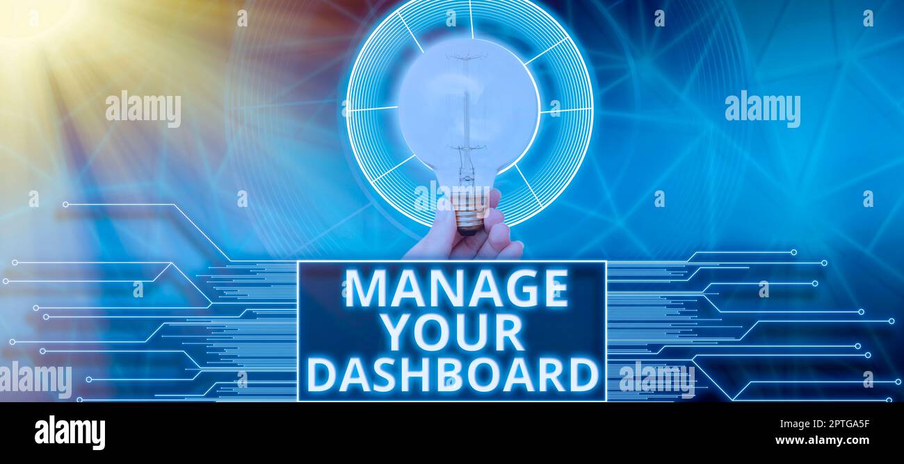 Sign displaying Manage Your Dashboard, Word for web landing page to ... Sign displaying Manage Your Dashboard, Word for web landing page to ...