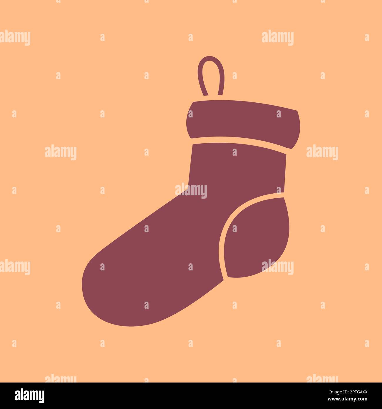 Christmas sock for gifts from Santa - Vector illustration Stock Photo ...