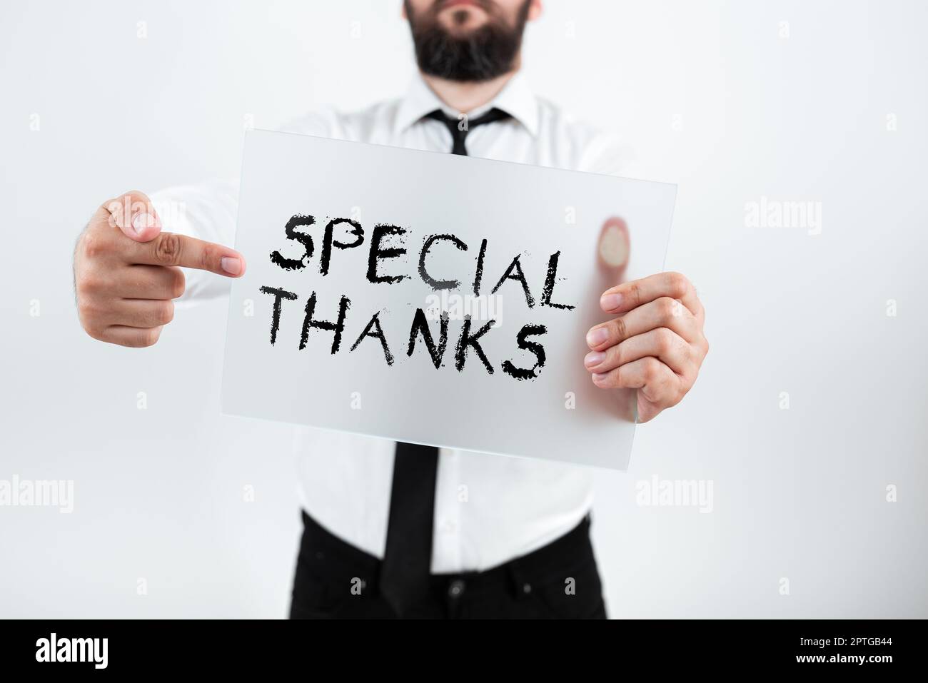 Hand writing sign Special Thanks, Business concept appreciating ...
