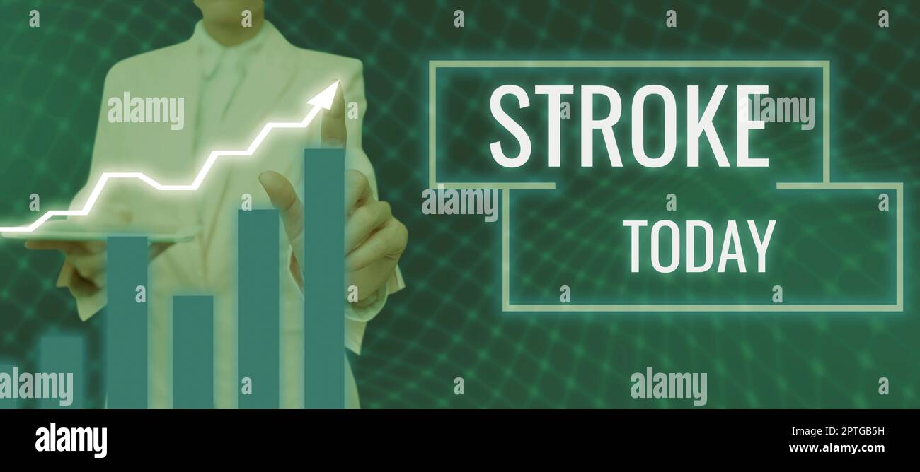 Conceptual display Stroke, Word Written on caused by bleeding into ...