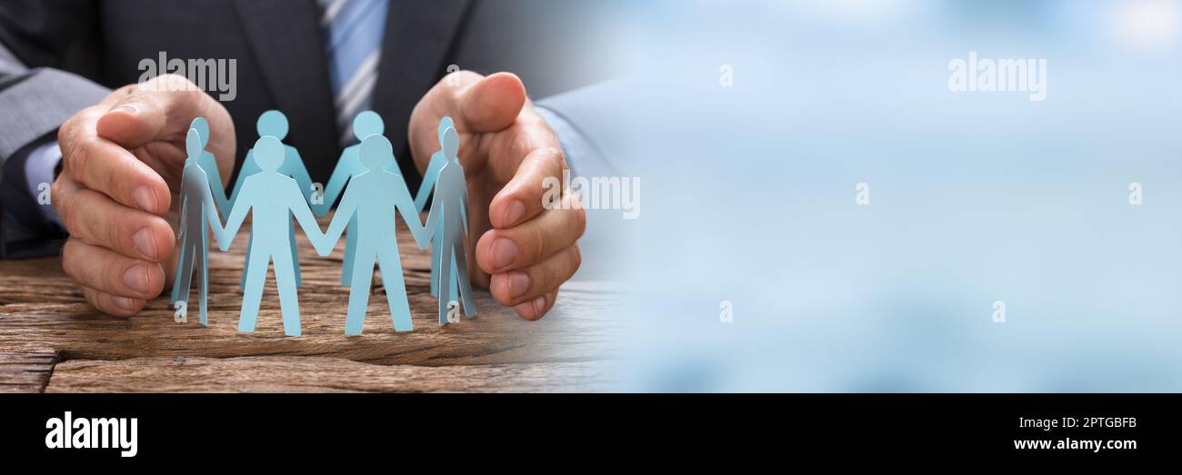 Safeguard Team Of People. Insurance And Safety Stock Photo - Alamy