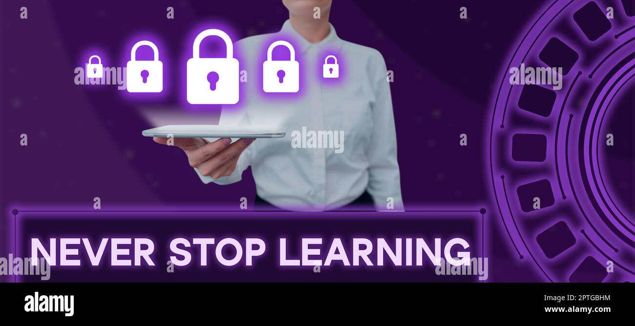 Conceptual caption Never Stop Learning, Word for continuous education ... Conceptual caption Never Stop Learning, Word for continuous education ...