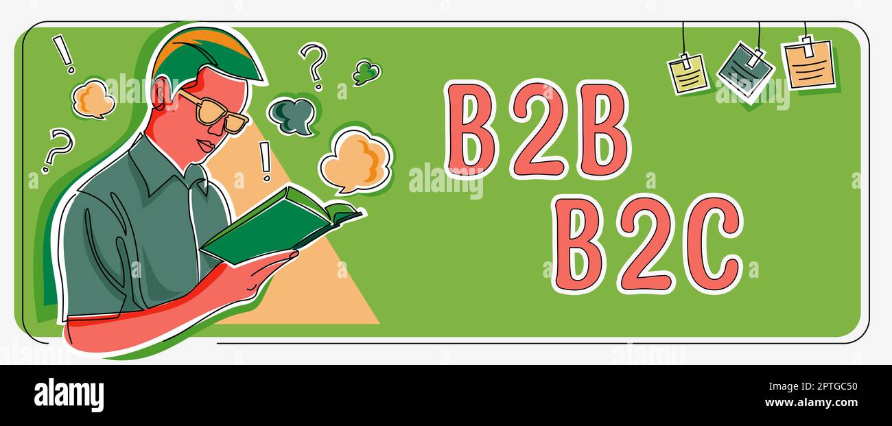 Text showing inspiration B2B B2C, Business overview two types for ...