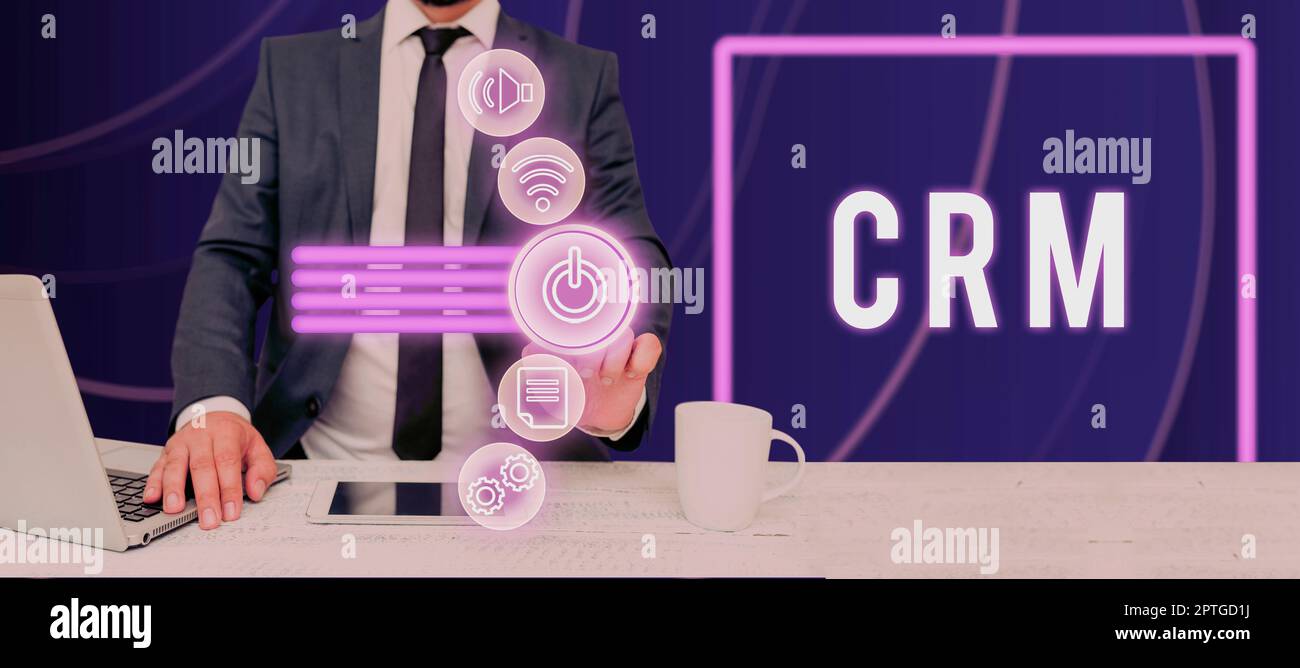 Inspiration showing sign Crm, Word for manages all your company relationships and interactions ...