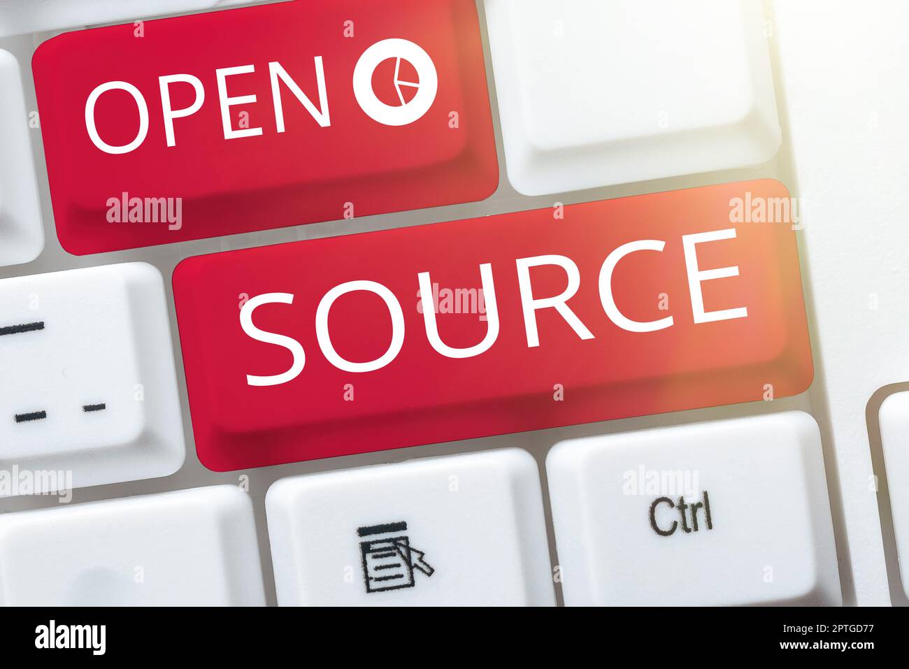 Conceptual display Open Source, Internet Concept contains the source code that can be modified ...