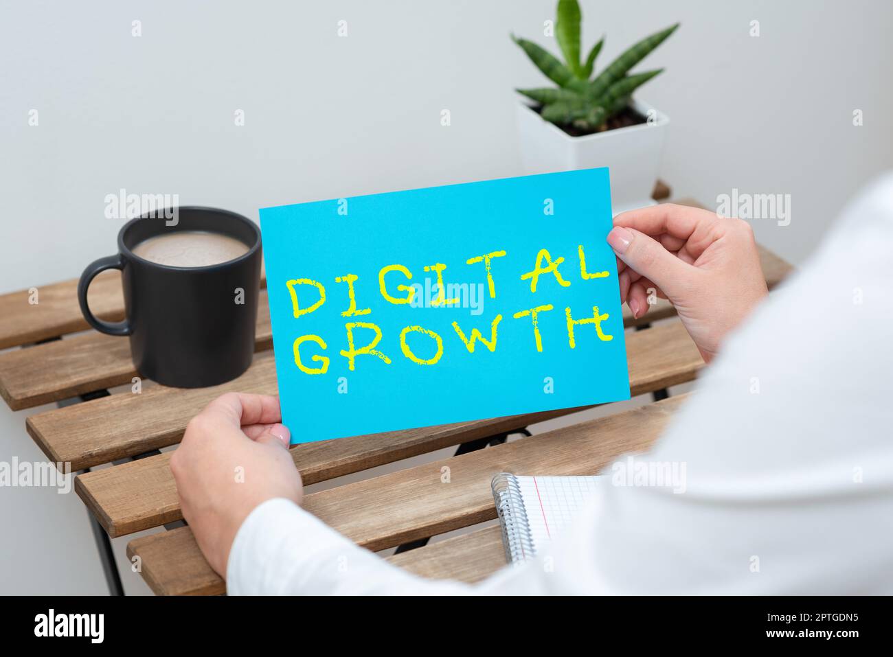 Hand writing sign Digital Growth, Business concept early stages of ...