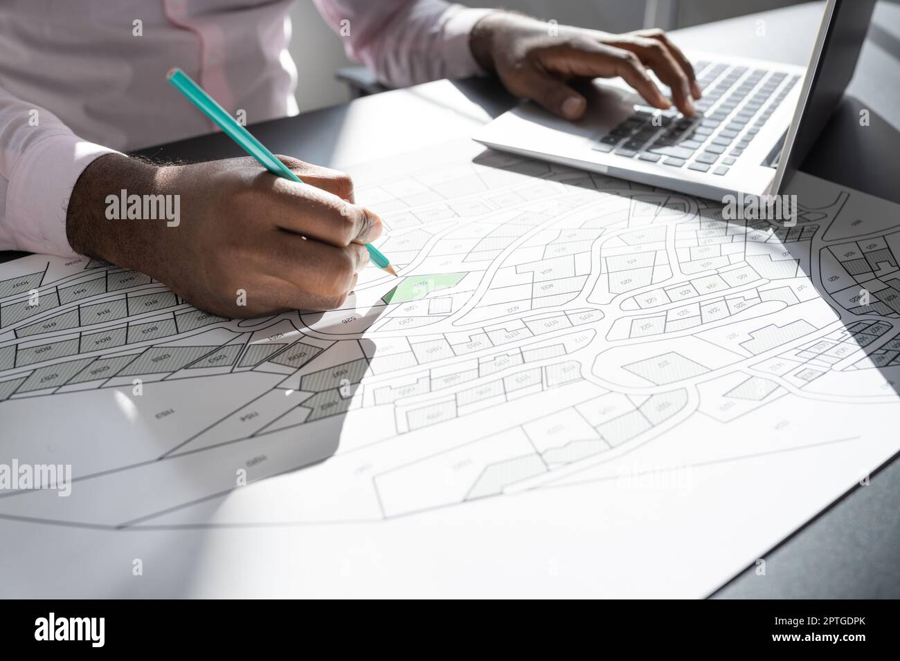 Cadastre City Building Survey Map And Valuation Plan Stock Photo - Alamy