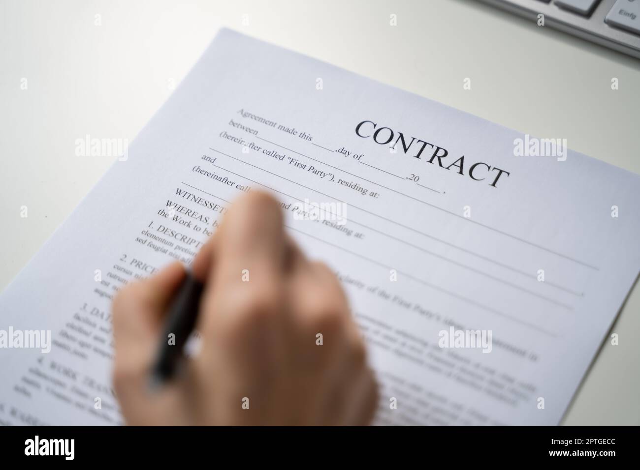 Legal Document Signature And Compliance Form Paperwork Stock Photo - Alamy