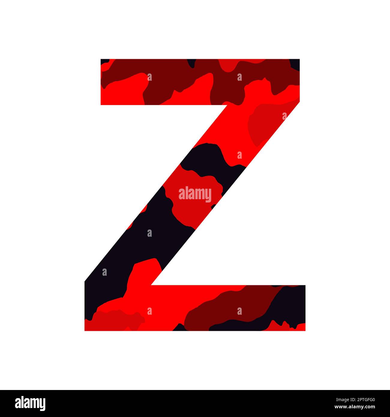 English alphabet letter Z, khaki style isolated on white background ...