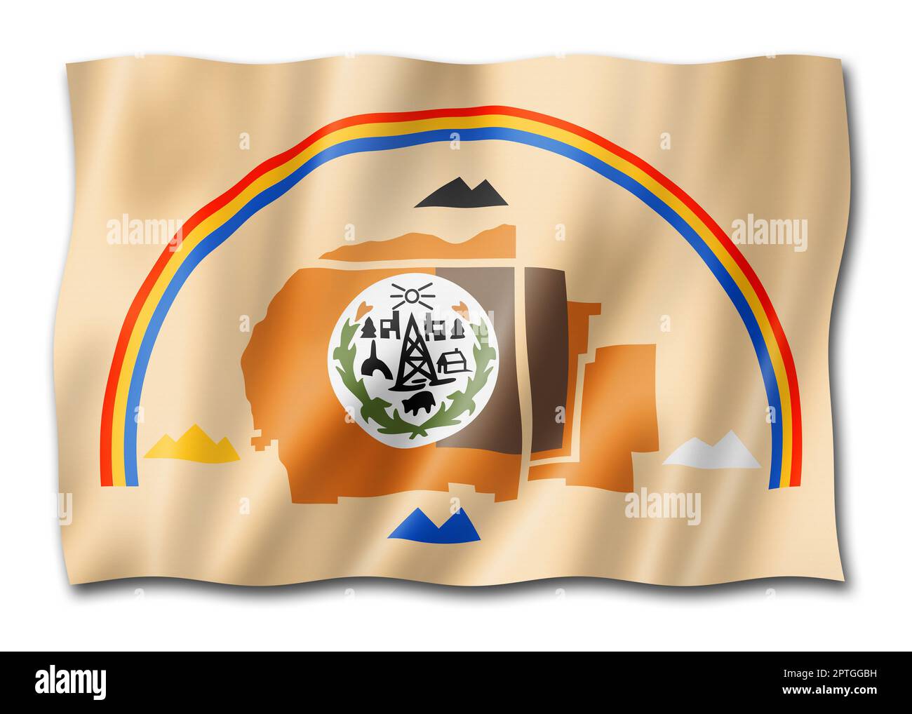 Navajo people ethnic flag, USA. 3D illustration Stock Photo - Alamy