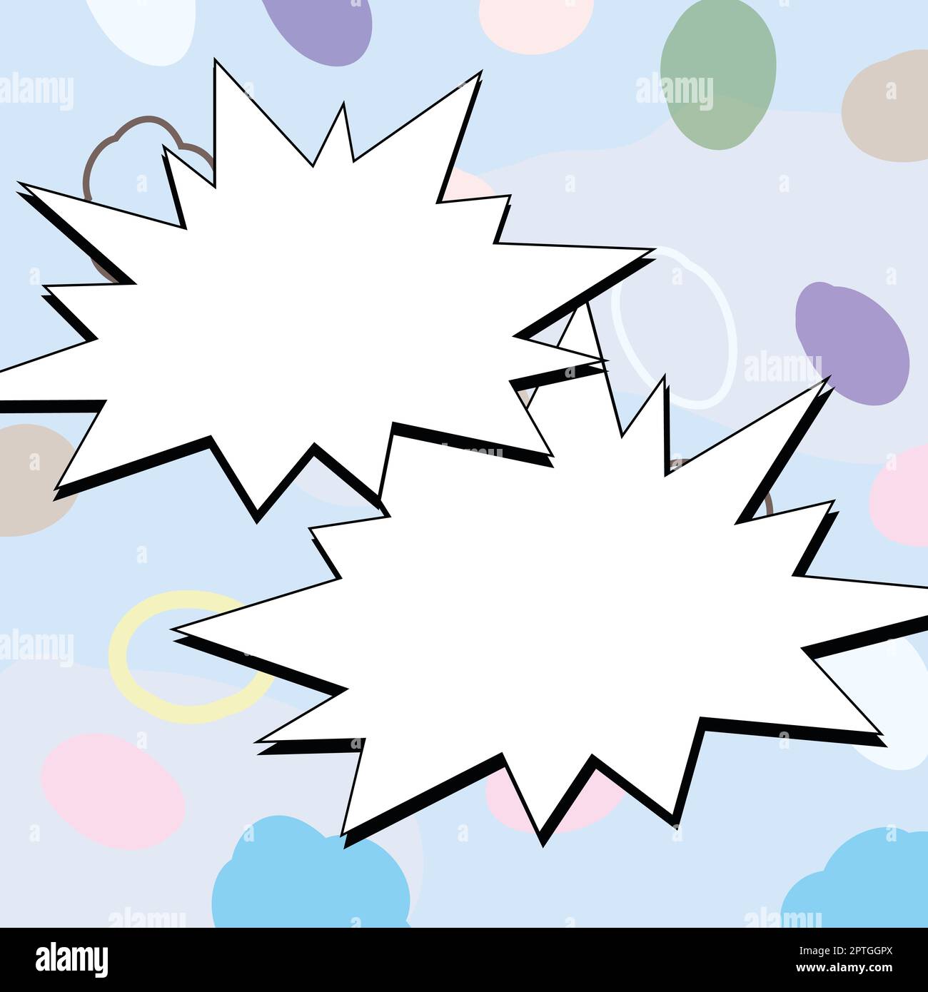 Design Drawing Of Some Comic Frames As Background With Speech Bubbles ...