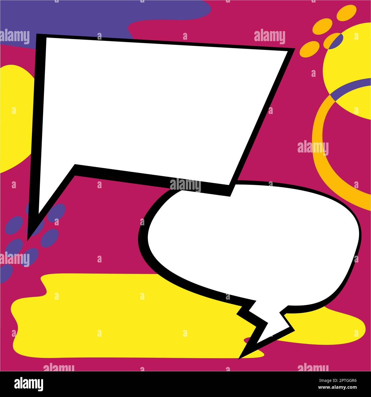 Design Drawing Of Some Comic Frames As Background With Speech Bubbles ...