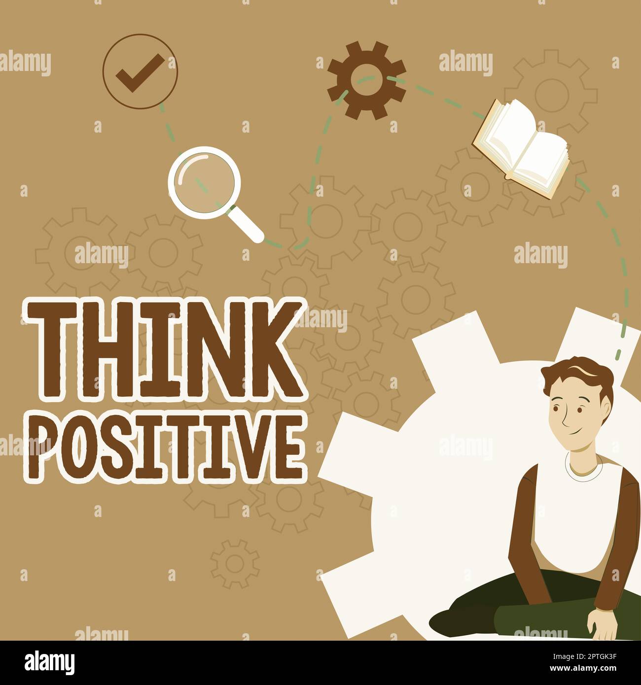Inspiration showing sign Think PositiveThe tendency to be positive or ...