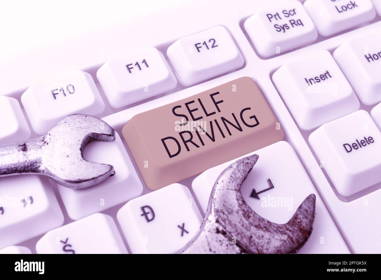 Conceptual Caption Self Driving Business Concept Autonomous Vehicle Ability To Navigate Without