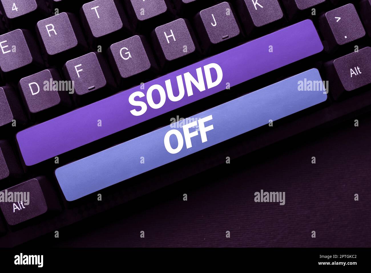 Conceptual caption Sound Off, Business concept To not hear any kind of ...